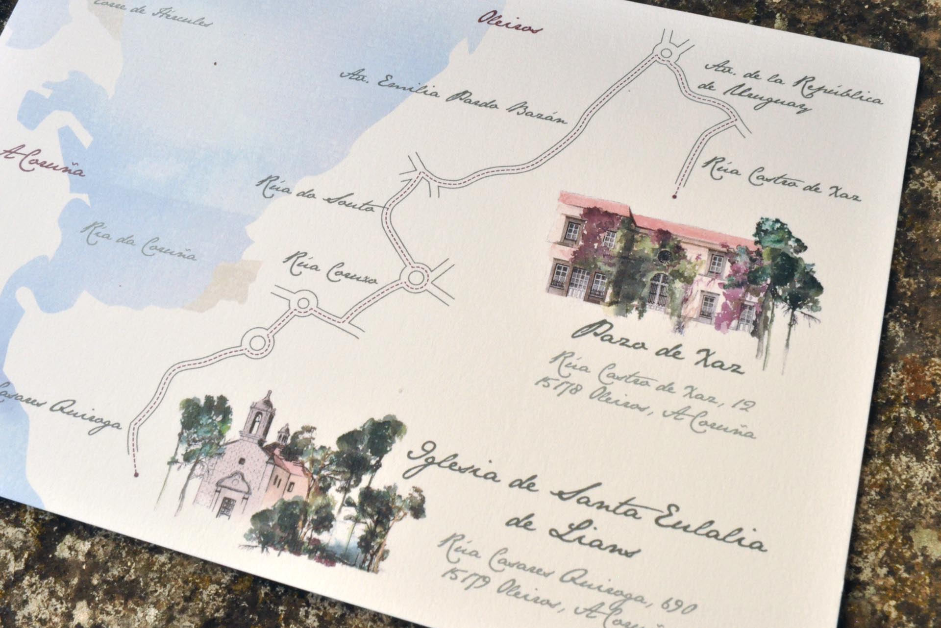 Mapa Para Boda Invitación Boda Mapa Merodeador